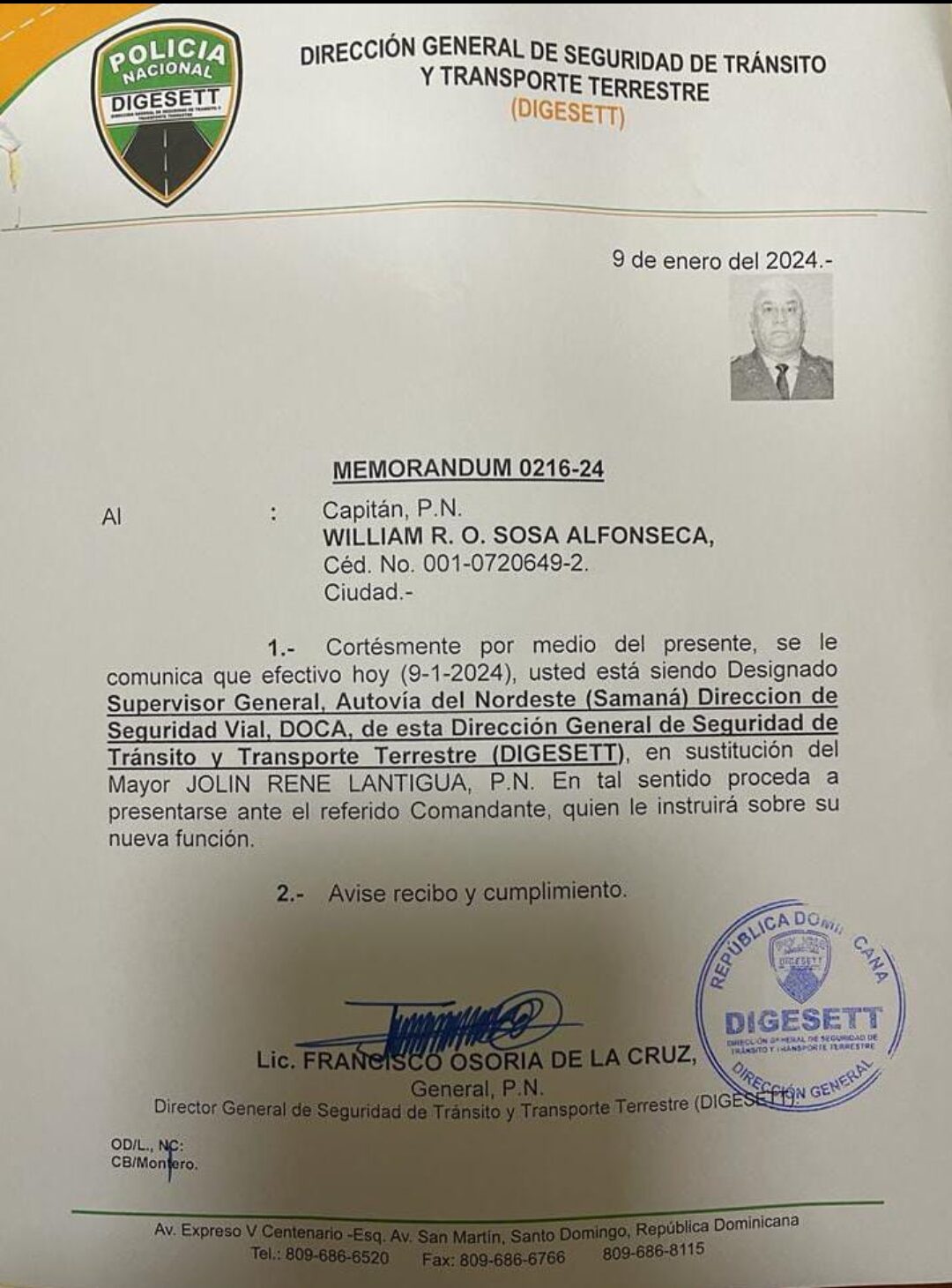 Destituyen de sus funciones mayor de la DIGESETT que tuvo altercado con ...